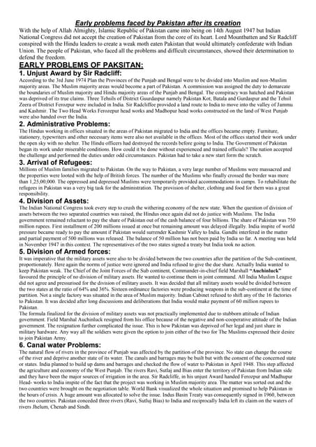 political history of pakistan 1947-1958 | PDF