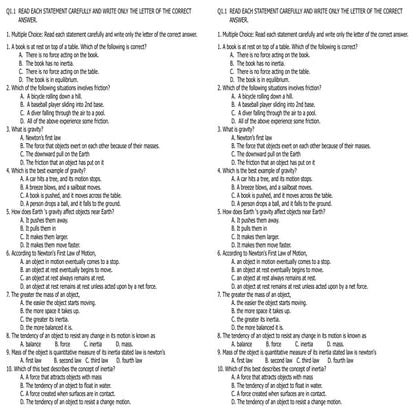 quiz on acceleration, velocity, and speed | DOCX