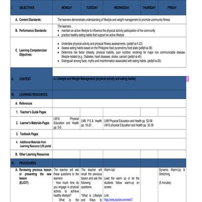 Q1-DLL-PE10-WEEK1.docx in physical education and health | DOCX