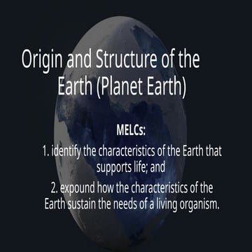 LESSON 1: UNIQUENESS OF THE EARTH (EARTH & LIFE SCIENCE) | PPTX