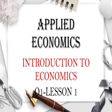 Economics: Chapter 1 | PPTX
