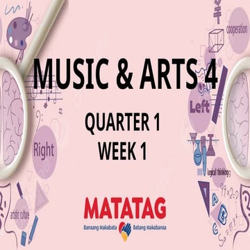 Q1-MUSIC & ARTS 4 WEEK 1 PPT.pptx Elements of The Arts | PPTX