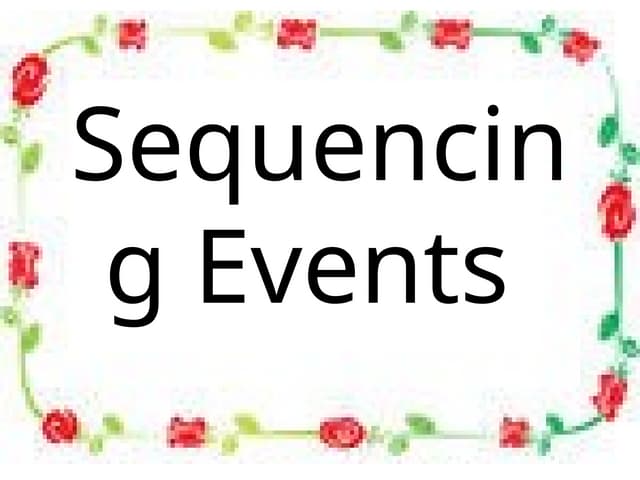 sequence of events ppt | PPTX