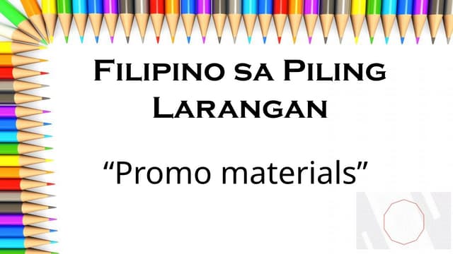 Ano ang patalastas: anyo at paraan ng pagawa | PPTX