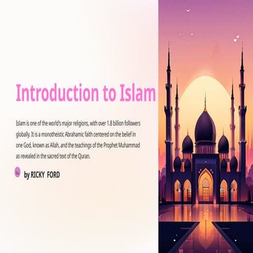 The Religion of Islam | PPTX