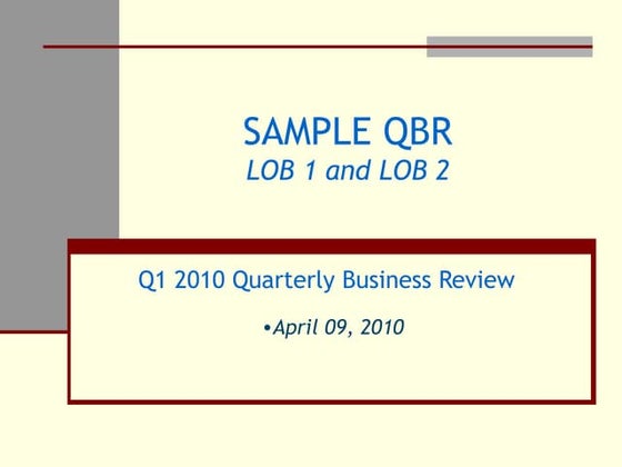 Quarterly Business Review Template - QBR Template - Customer Success ...