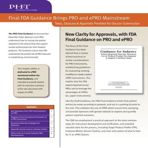 FDA PRO Guidance | PDF