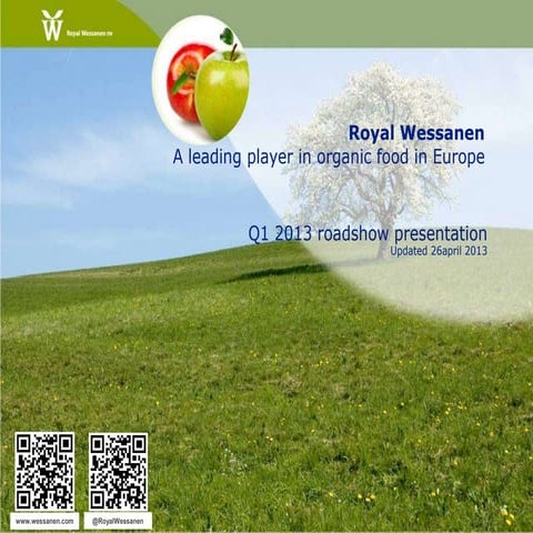 Wessanen Q1 2013 roadshow ppt | PPTX