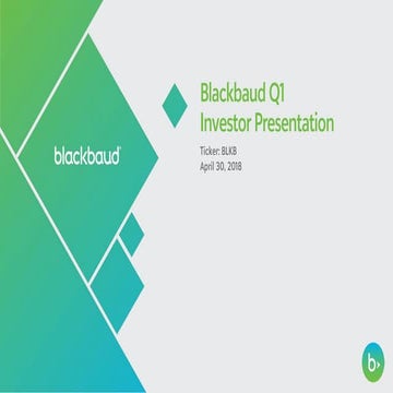 Q1 2018 Investor Presentation | PDF