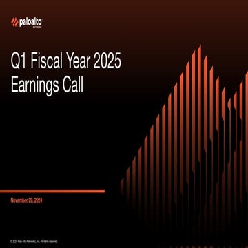 Palo Alto PANW Q1 2025 Earnings Presentation_vF | PDF