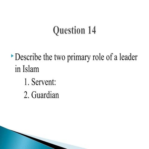Leadership in Islam | PPT