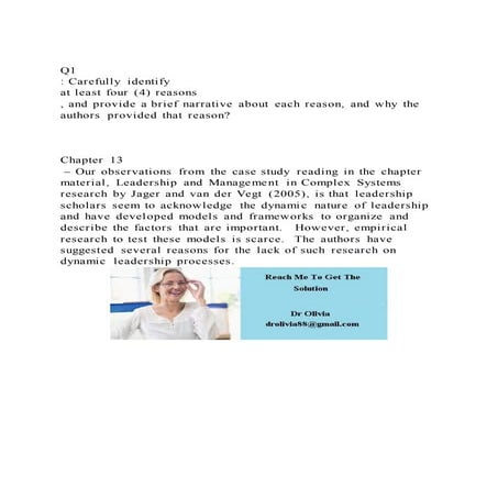 Q1 Carefully identify at least four (4) reasons, and provid | PDF