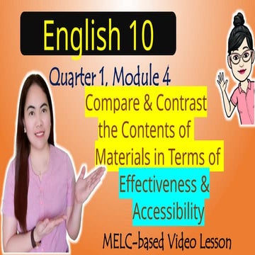 English 10 Compare and Contrast Materials | PPTX