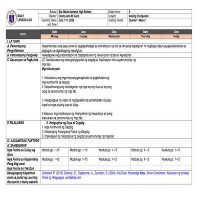 Quarter 1 Daily Lesson Log AP8 Week 1.docx