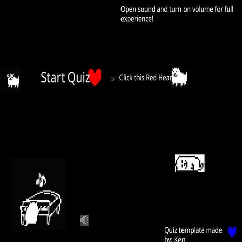 Undertale Custom Quiz Presentation(custom font recommended) | PPTX