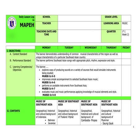 Q1 Grade 8 Music DLL Week 2.pdf