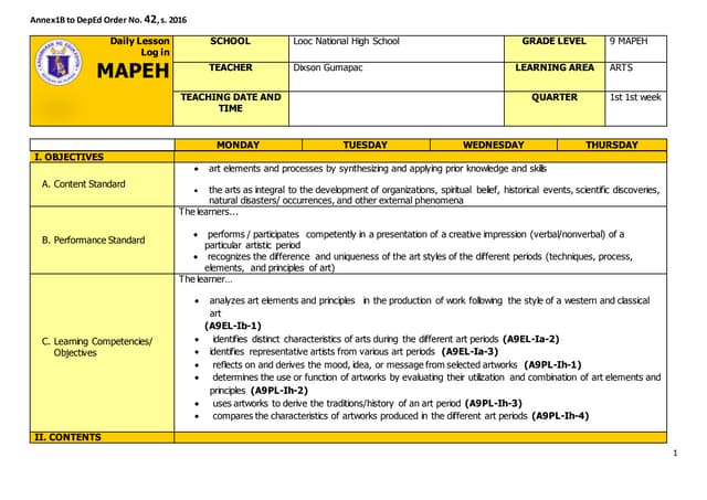 Quarter 2 Grade 9 in PE DLL Week 2.pdf | Educational Assessment | Education