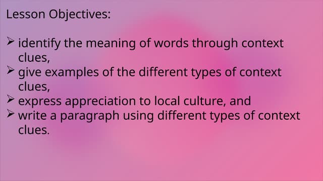 Mastering Context Clues for Better Understanding | PPT Mastering Context Clues for Better Understanding | PPT