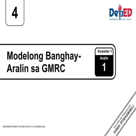 The GMRC Curriculum refers to the teaching of Good Manners and Right ...