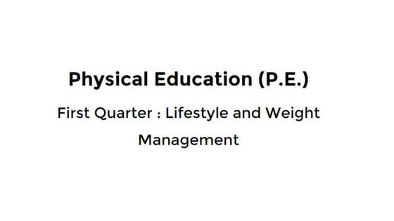 Health - Optimizing Physical Education (H.O.P.E).pptx | Fitness and ...