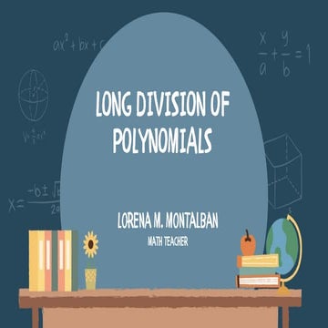 Mathematics 10 Long Division Method for Grade 10 Students | PPTX