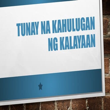 ESP 10 TUNAY NA KAHULUGAN NG kalayaan AT MGA URI NITO | PPTX