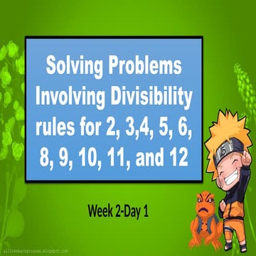 Lesson on Divisibility Rules 2,3,4,5,6,8,9,10,11 and 12 | PPTX