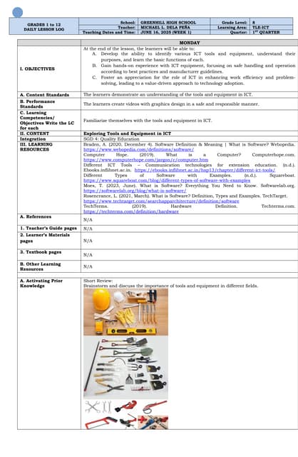 TLE 8 QUARTER 1 MODULE WEEK 1 MATATAG CURRICULUM | PDF