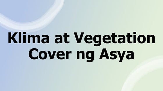 Vegetation cover ng asya ( behetasyon) | PPTX