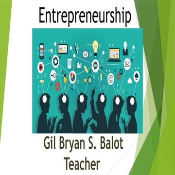 Entrepreneurship grade 12 - A person who creates and manages change by ...