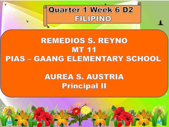 Filipino-Q1-WEEK-2.pptx powerpoint grade 6 quarter one | PPTX
