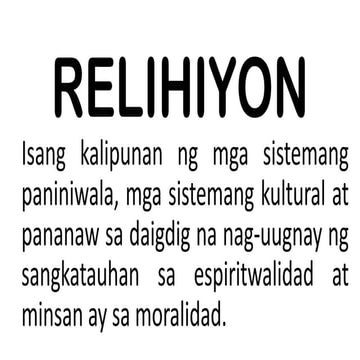 Mga pangunahing relihiyon sa mundo | PPTX