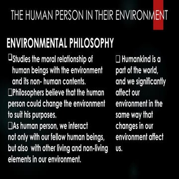 Q1 WK 6 PHILO - 1.1 - Environmental Philosophy | PPTX