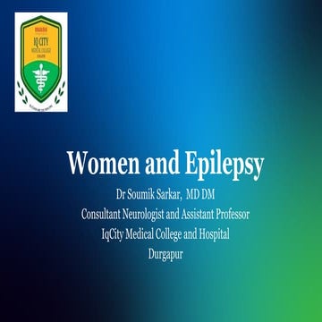Women and Epilepsy: Approach to women with epilepsy | PPTX