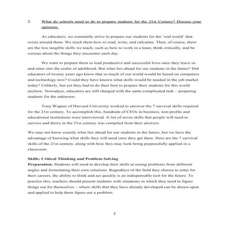 What do schools need to do to prepare students for the 21st Century ...