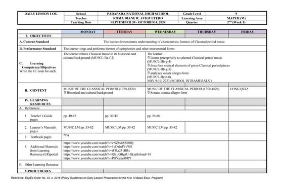 MAPEH-9-MUSIC-2nd-Grading-2.docx | Classical Music | Music