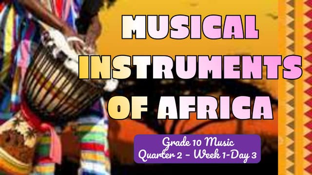Musical intrument of Africa | PPTX