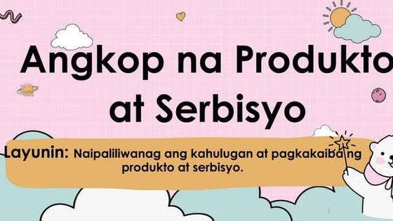 EPP Grade 5 Week 1 Lesson - Home Economics | PPTX