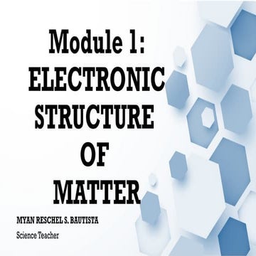 Grade 9 Science Electronic Structure of Matter.pptx