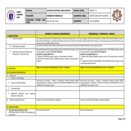 Q2 week 5 Earth and life science grade 11 | DOCX