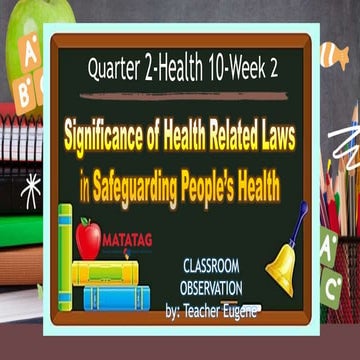 Health 10 Quarter 3 – Module 2: Positive Impact of Global Health ...