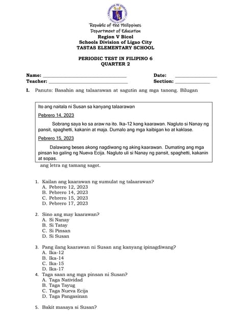 inset program sample school-based activity | DOCX