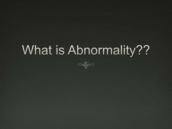 Concept of normal and abnormal behaviour 1 | PPTX