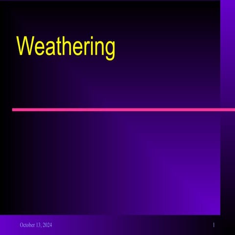Weathering of rocks, types of weathering.ppt