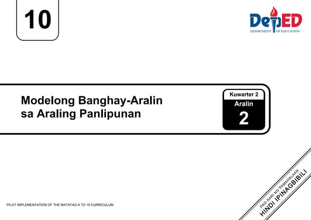 Lesson Plan-AP 10 QUARTER 2 SULIRANIN SA PAGGAWA | DOCX