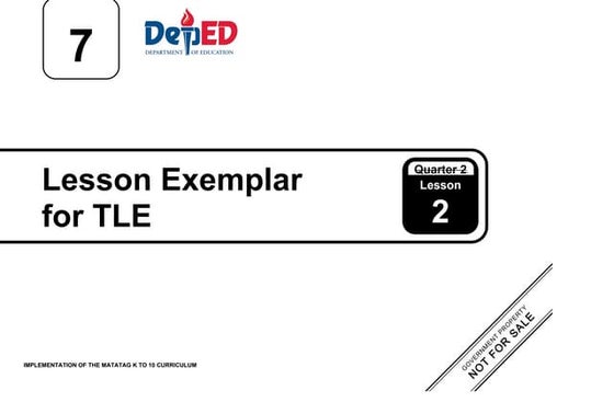 LESSON EXEMPLAR QUARTER 2 TLE 7 MATATAG CURRICULUM | PDF