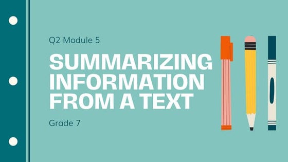 General and specific statement | PPT