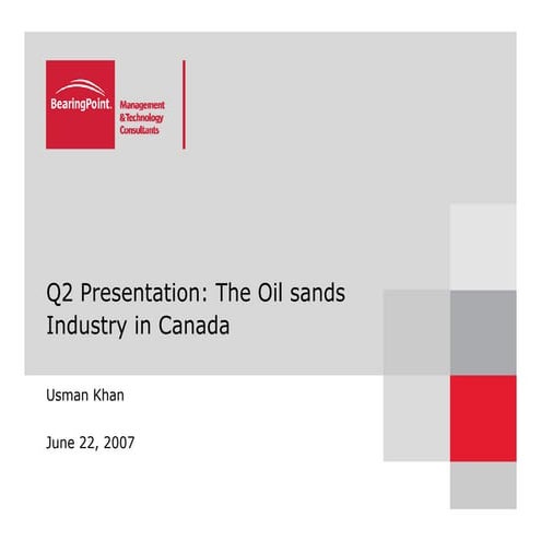 Oil and Gas industry of Alberta Canada | PPT