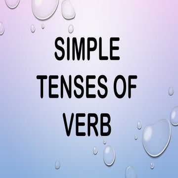 Simple Aspects of Verbs Powerpoint Template | PPTX