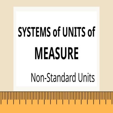 •Metric system is a system used for measurement based on common units ...